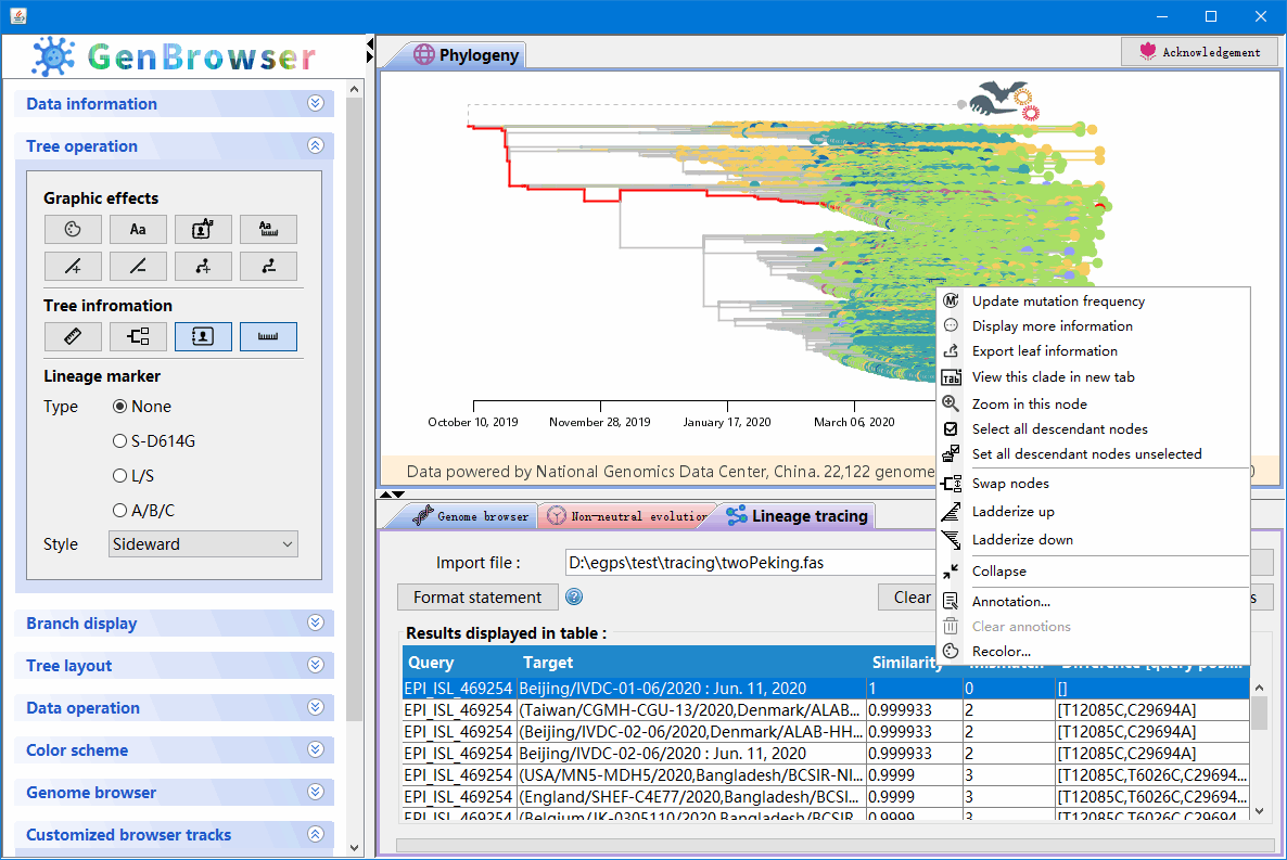 Coronavirus GenBrowser